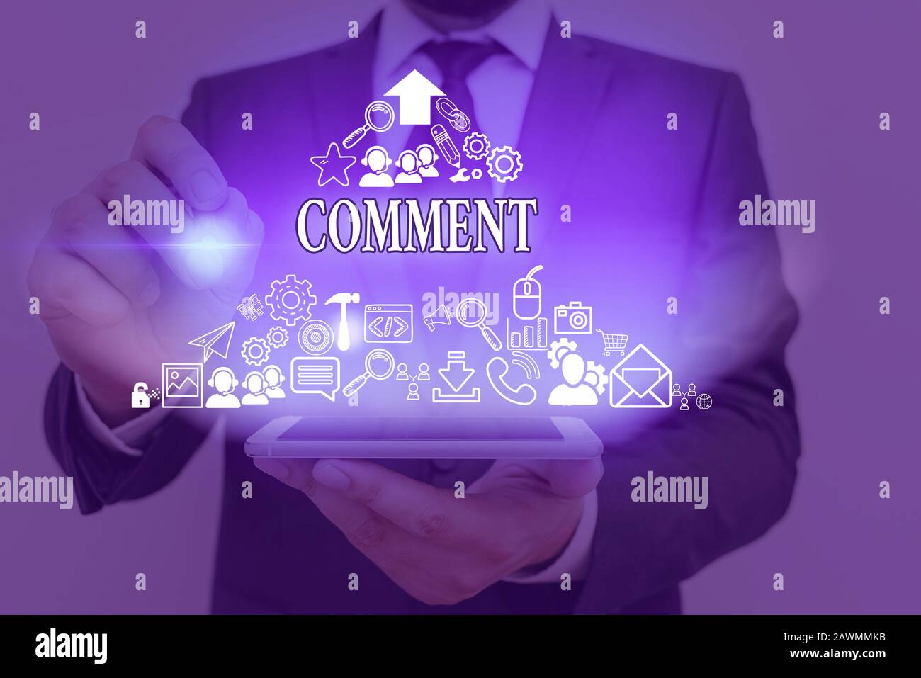 Handwriting text Comment. Conceptual photo Verbal Written remark ...