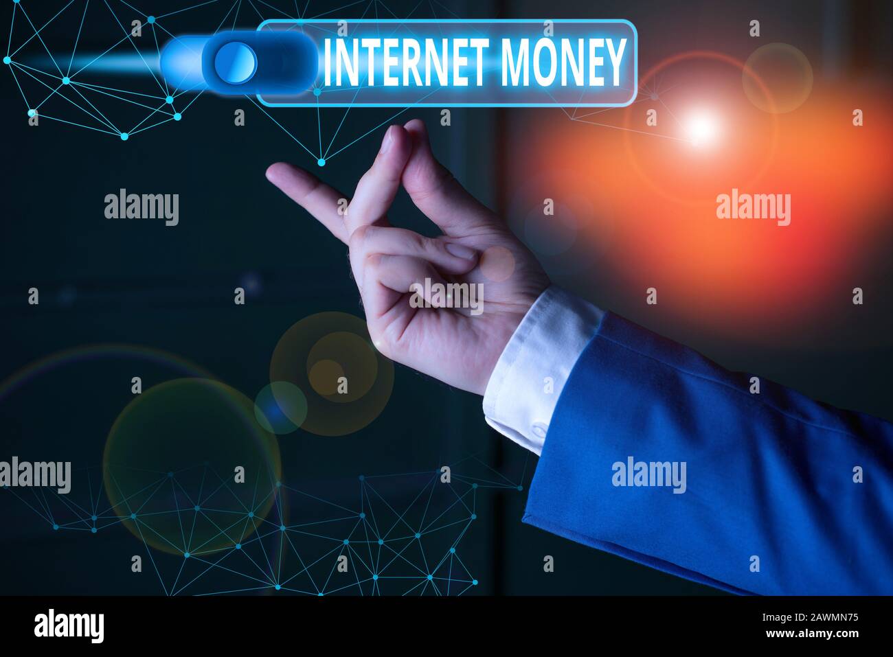 Word writing text Internet Money. Business photo showcasing Any means ...