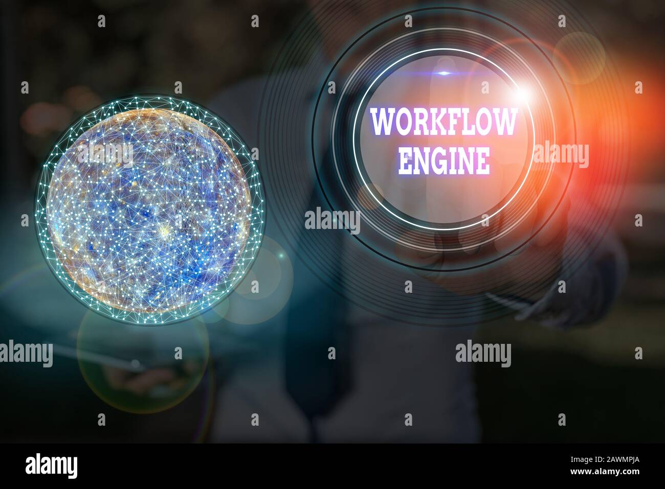 Text sign showing Workflow Engine. Business photo text software ...
