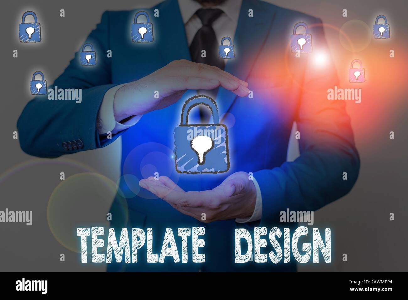 Word writing text Template Design. Business photo showcasing an overall layout or blueprint with ...