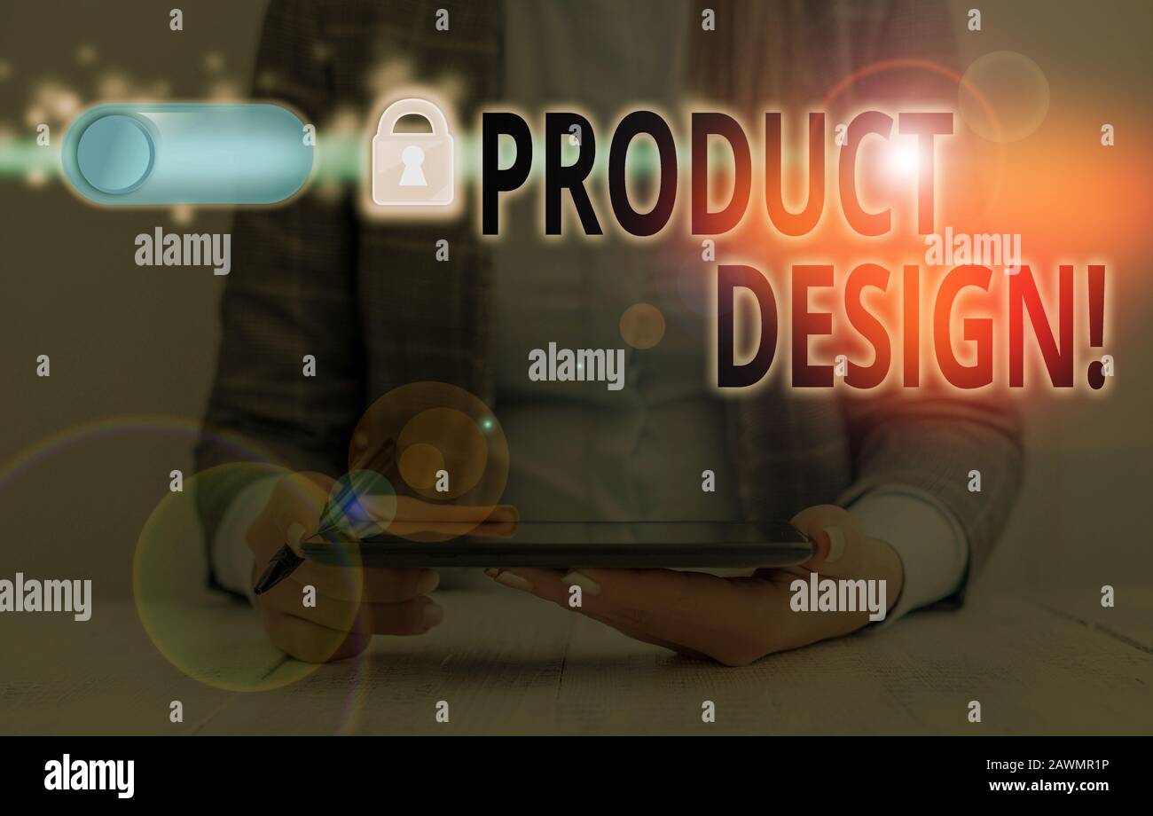 Handwriting text Product Design. Conceptual photo process of creating or improving a product for ...