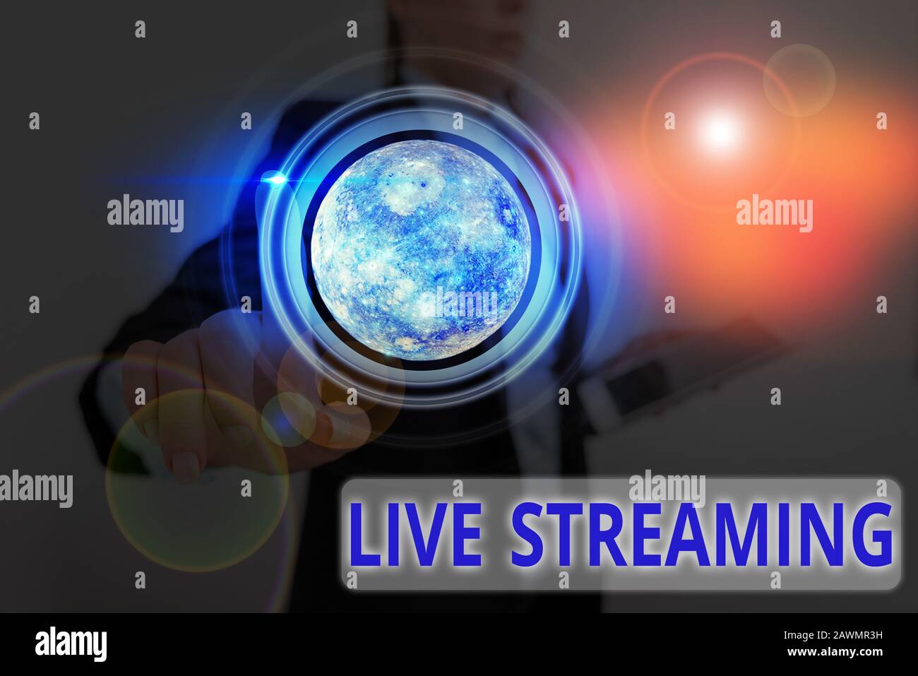 Handwriting text Live Streaming. Conceptual photo media simultaneously ...