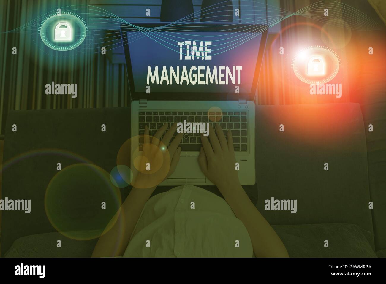 Writing note showing Time Management. Business concept for the ability ...
