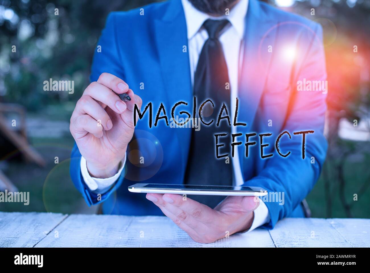 Conceptual hand writing showing Magical Effect. Concept meaning ...