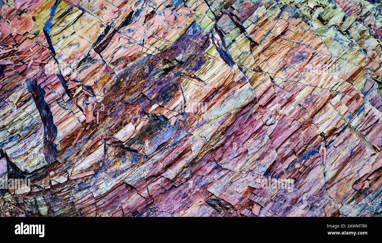abstract multi colored stone layers Stock Photo - Alamy