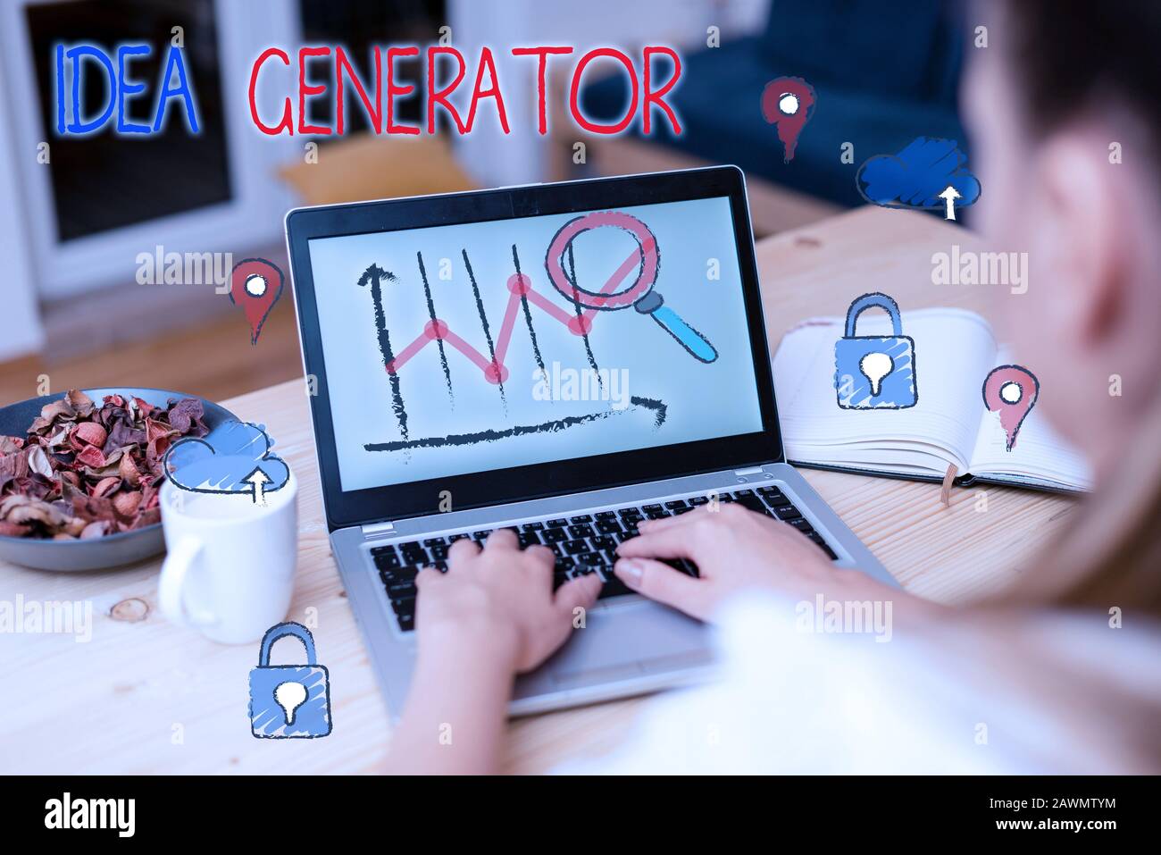 Handwriting text Idea Generator. Conceptual photo process of creating ...