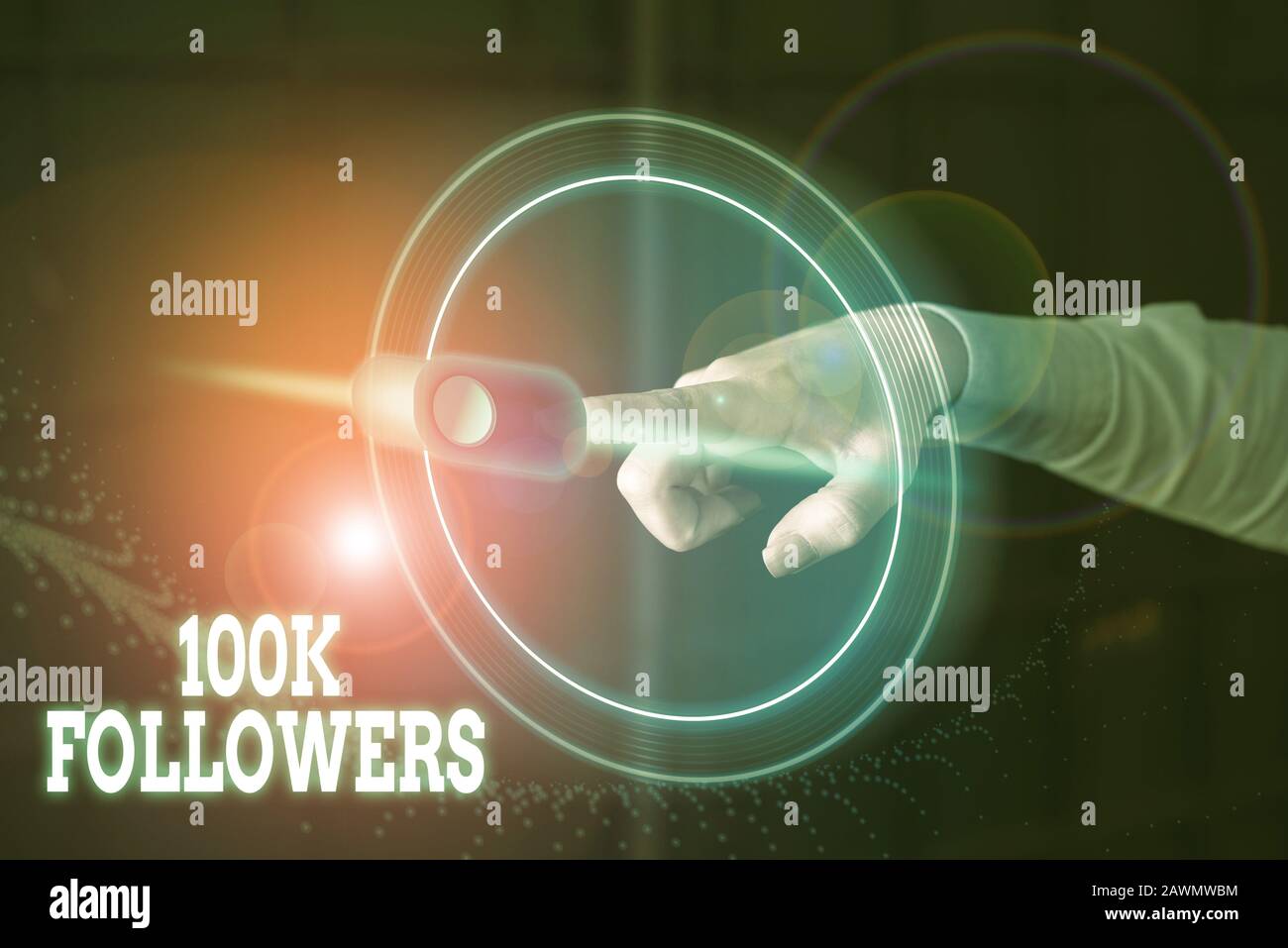 Conceptual hand writing showing 100K Followers. Concept meaning number ...