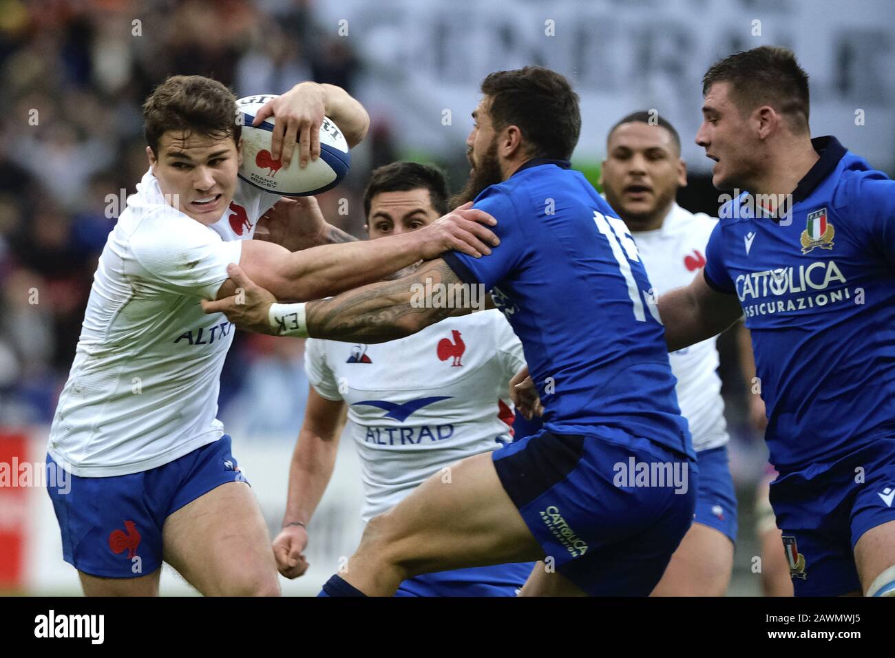 Antoine dupont try france rugby hi-res stock photography and images - Alamy