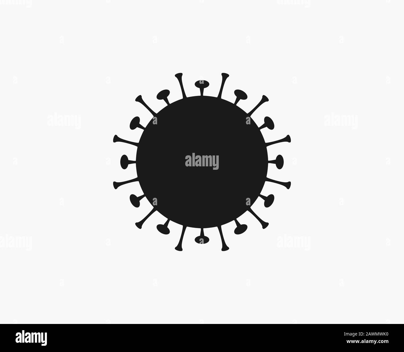 Influenza virus icon black Black and White Stock Photos & Images - Alamy