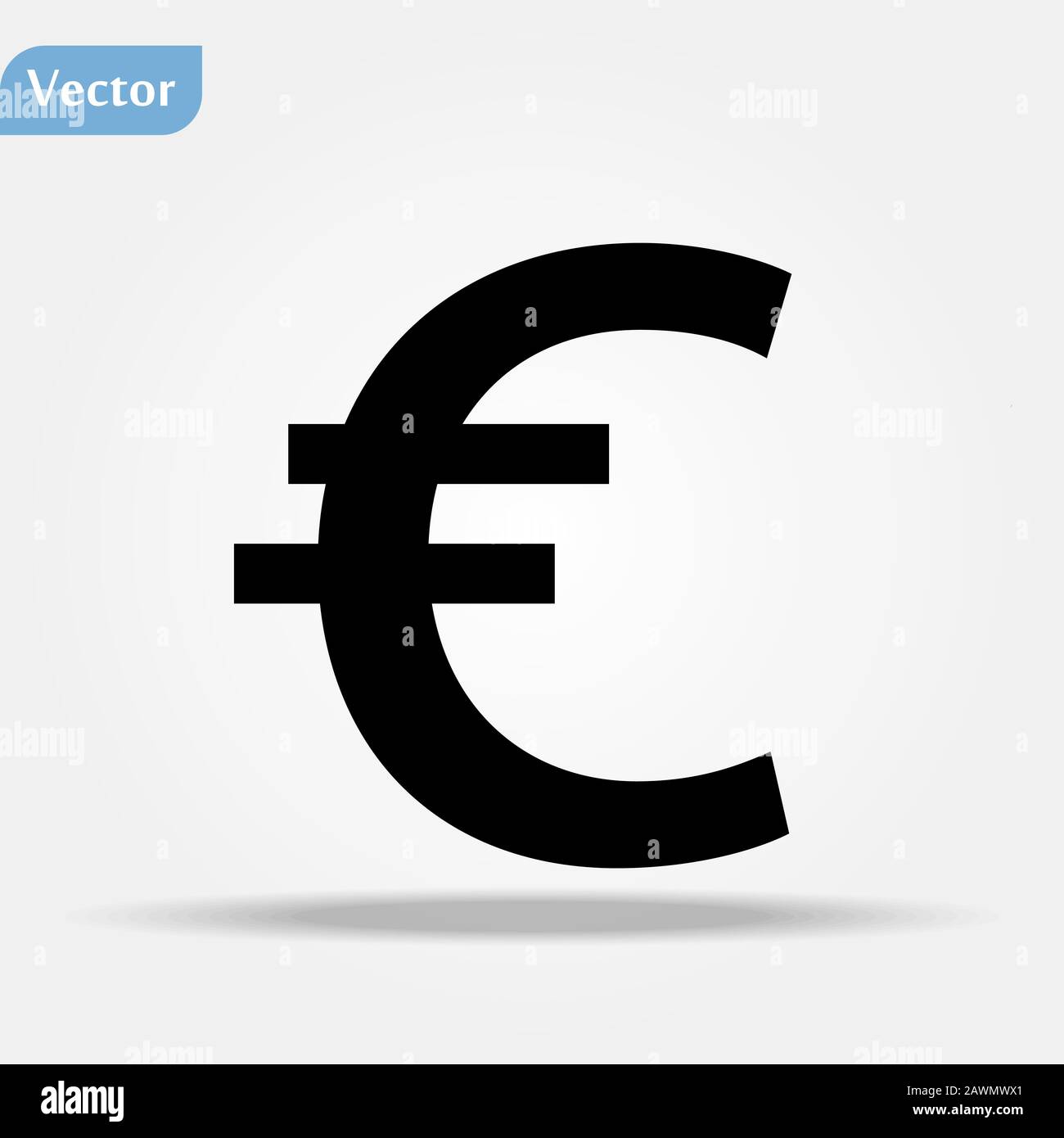 Euro vector icon, money symbol. Simple, flat design for web or mobile ...