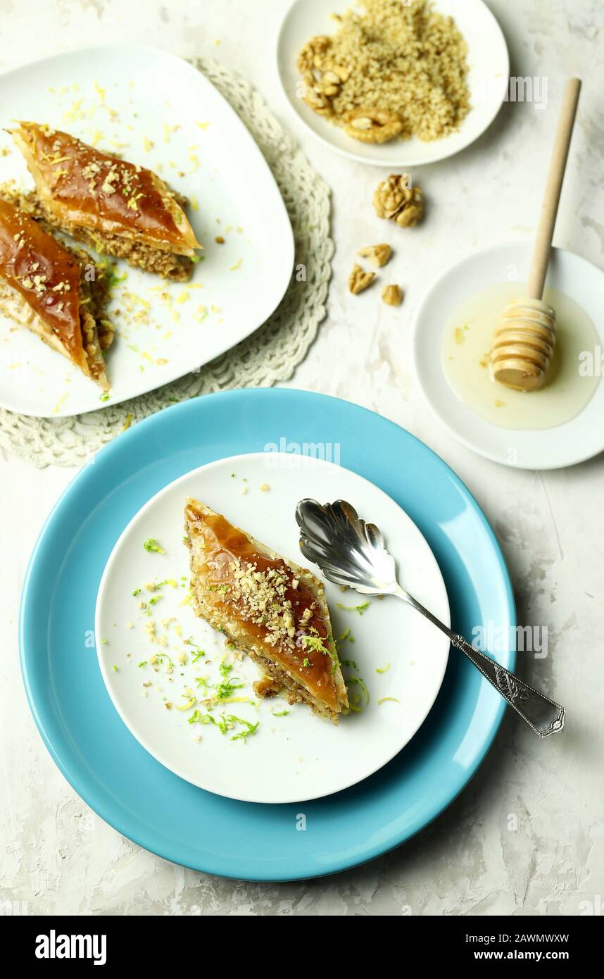 Nut pastry triangles hi-res stock photography and images - Alamy