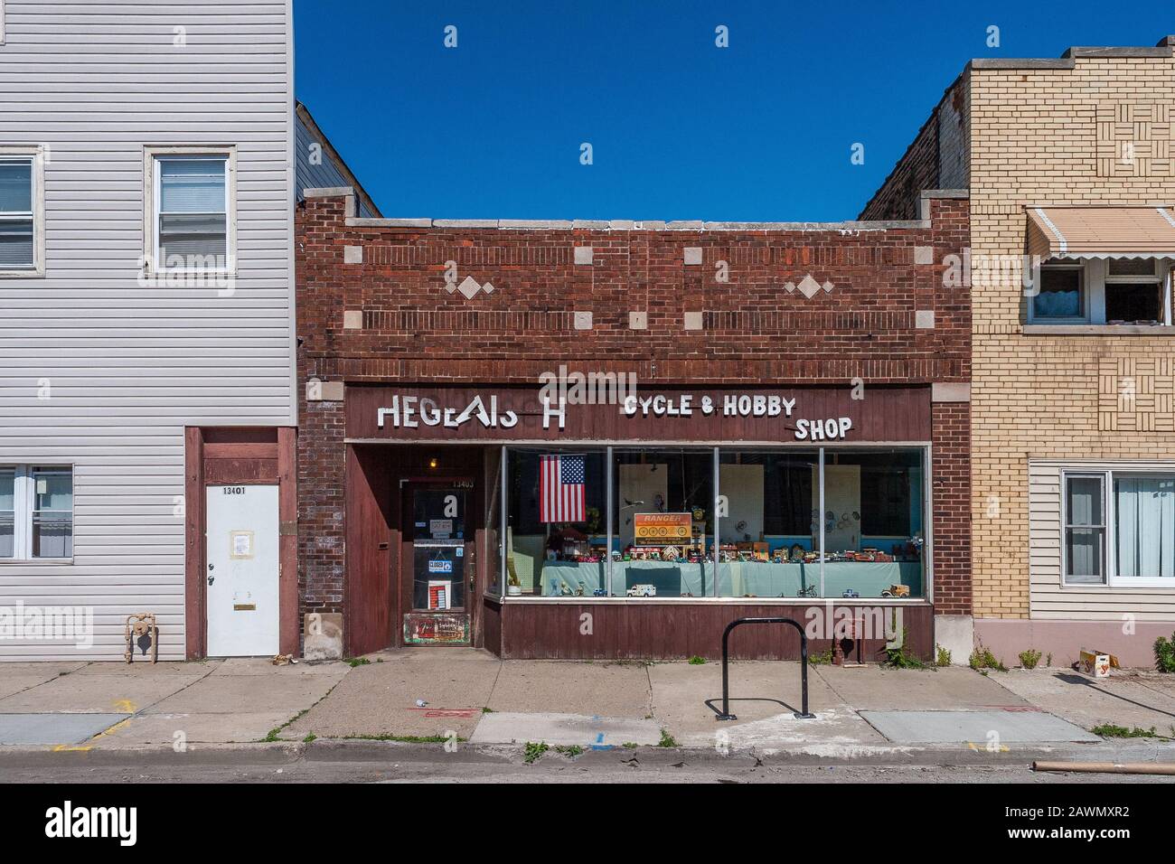 Commercial buildings in the Hegewisch neighborhood Stock Photo - Alamy