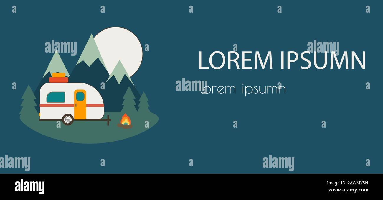 Caravan holiday holidays Stock Vector Images - Alamy