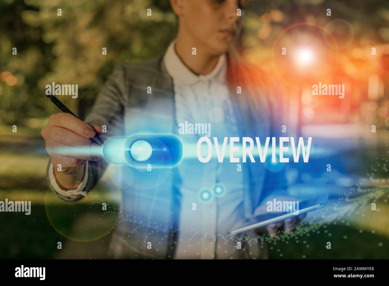 Handwriting text Overview. Conceptual photo the general review or ...