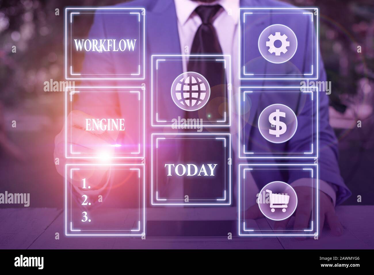 Handwriting text Workflow Engine. Conceptual photo software application ...