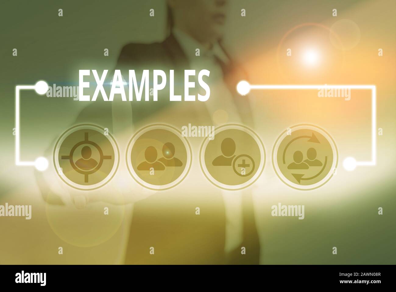 Writing note showing Examples. Business concept for Illustration Sample ...