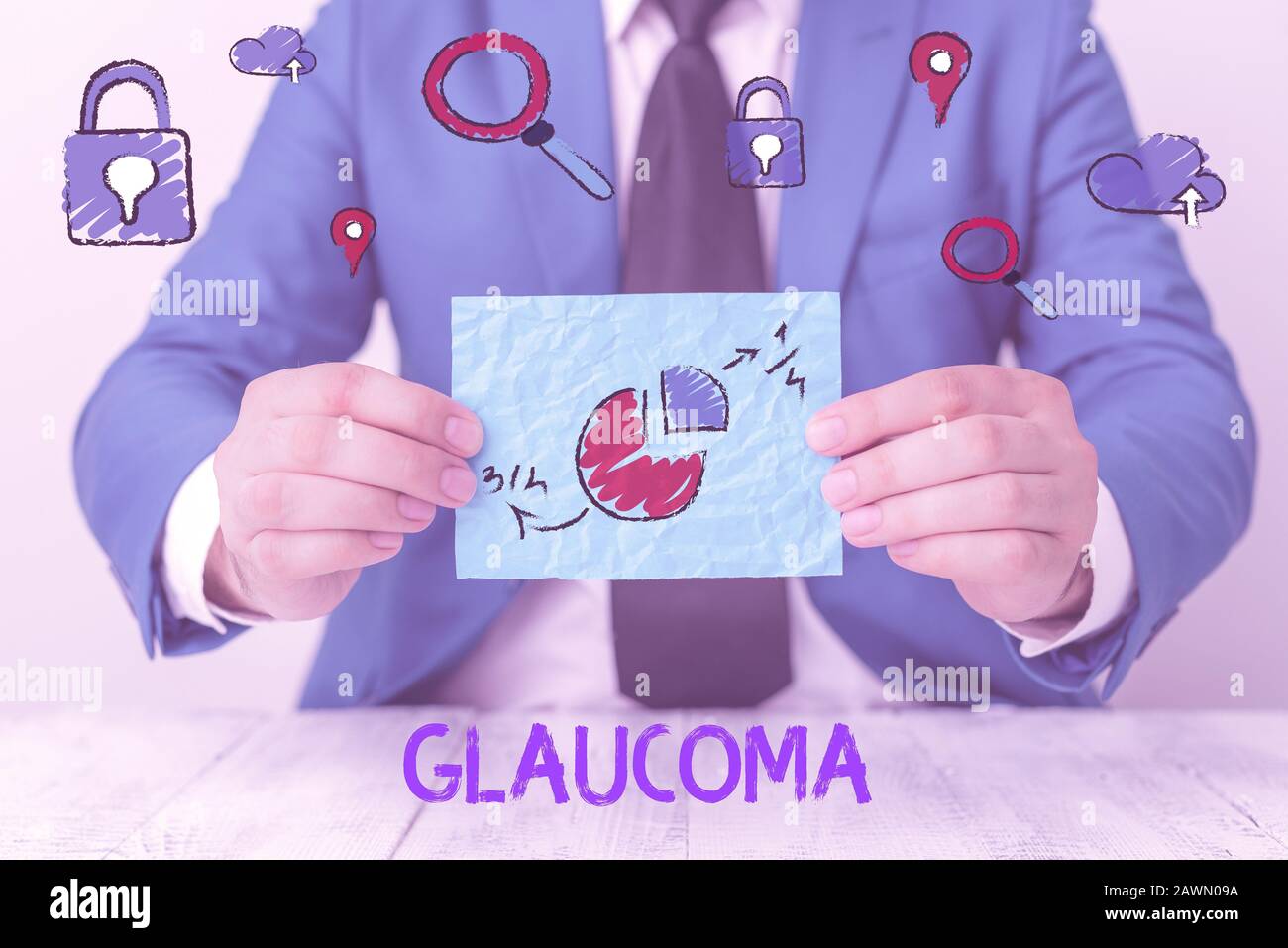 Conceptual hand writing showing Glaucoma. Concept meaning Eye diseases ...