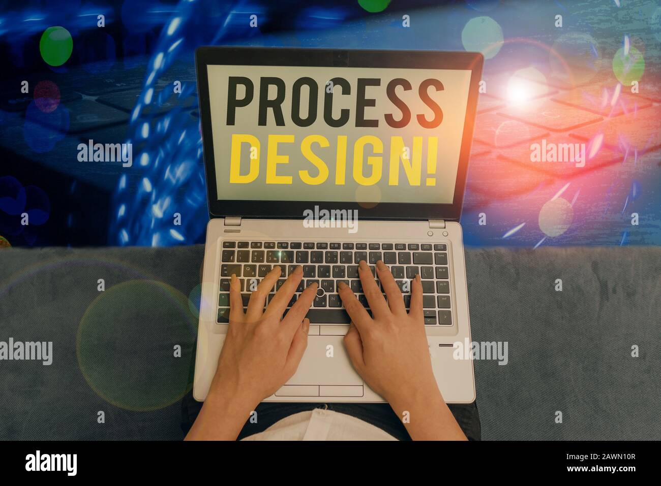 Handwriting text Process Design. Conceptual photo process of originating and developing a plan ...