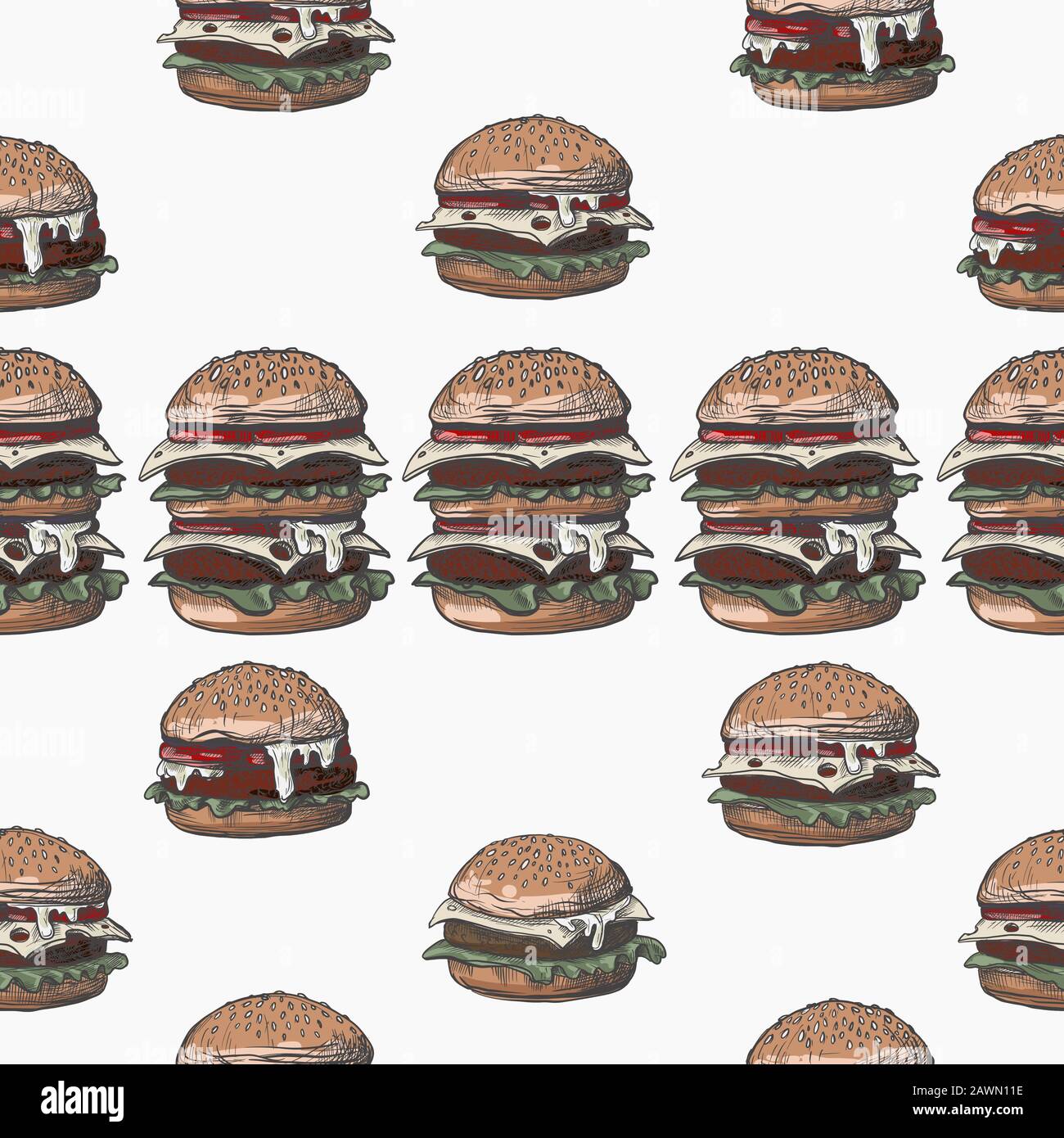 Meat set seamless pattern Stock Vector Images - Alamy