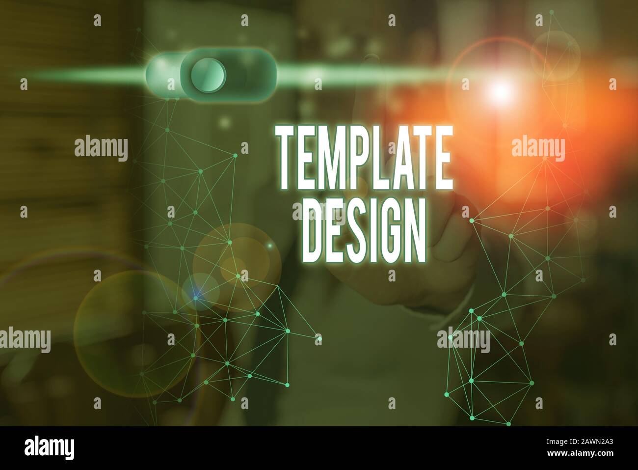 Conceptual hand writing showing Template Design. Concept meaning an overall layout or blueprint ...