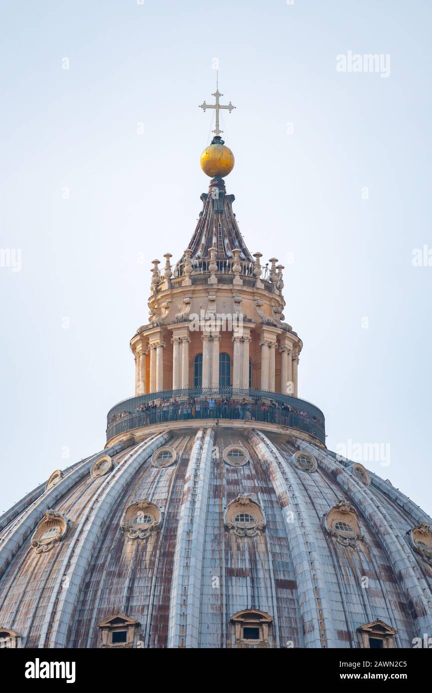 Domes Roof of Saint Peter's Basilica, Vatican, Rome Stock Photo - Alamy