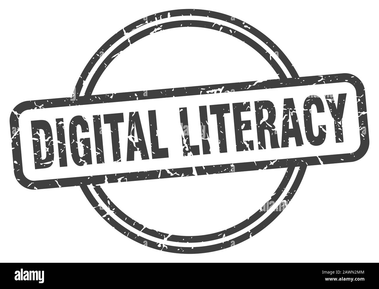 digital literacy stamp. digital literacy round vintage grunge sign ...