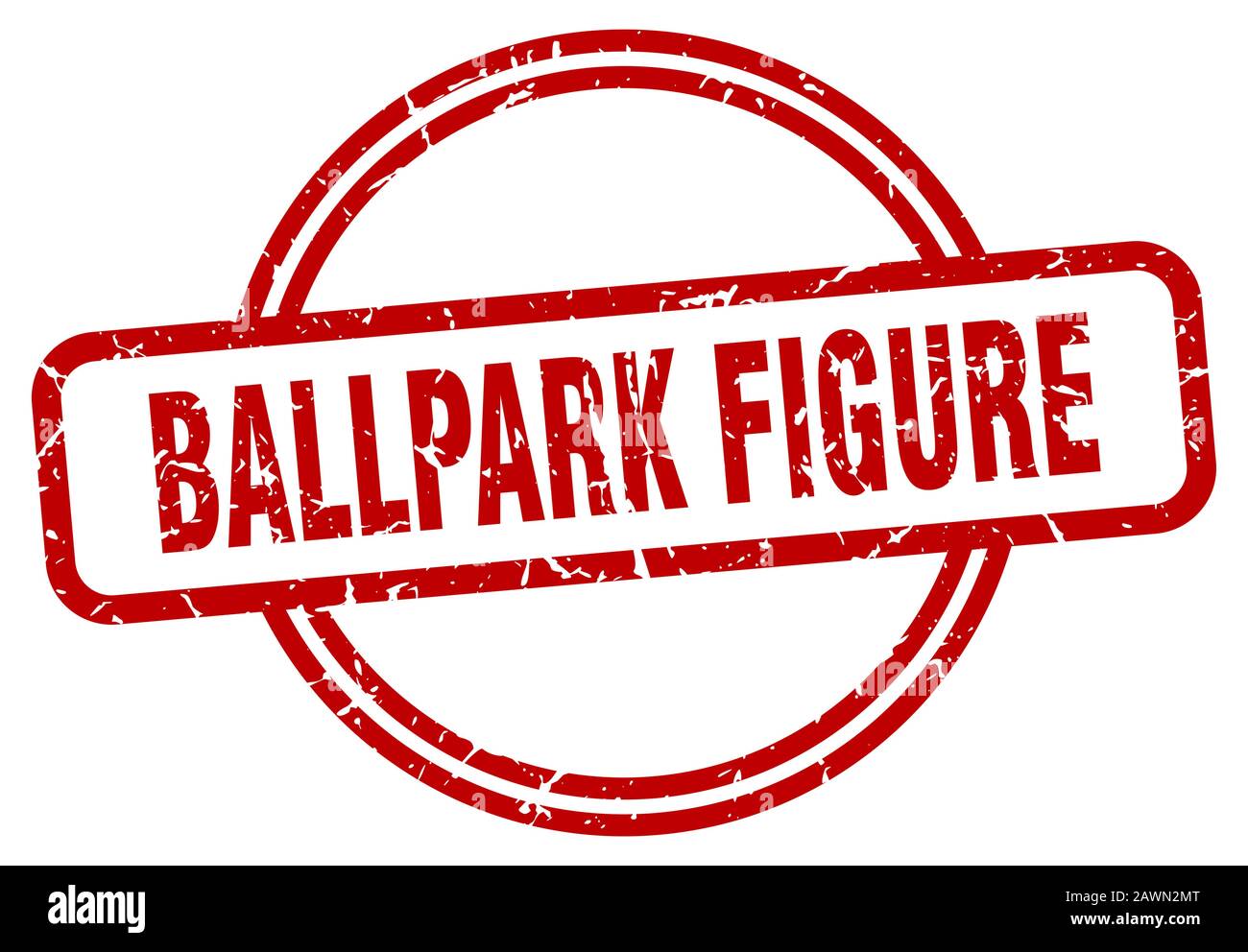 ballpark figure stamp. ballpark figure round vintage grunge sign ...