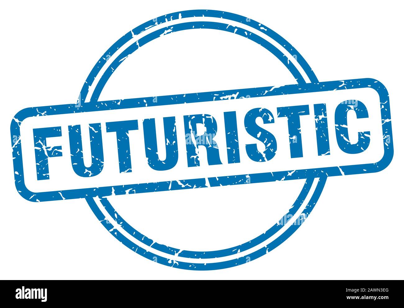 futuristic stamp. futuristic round vintage grunge sign. futuristic ...