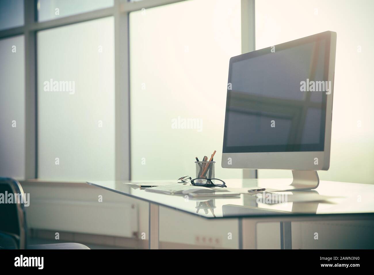 workplace office employee in a modern office Stock Photo - Alamy