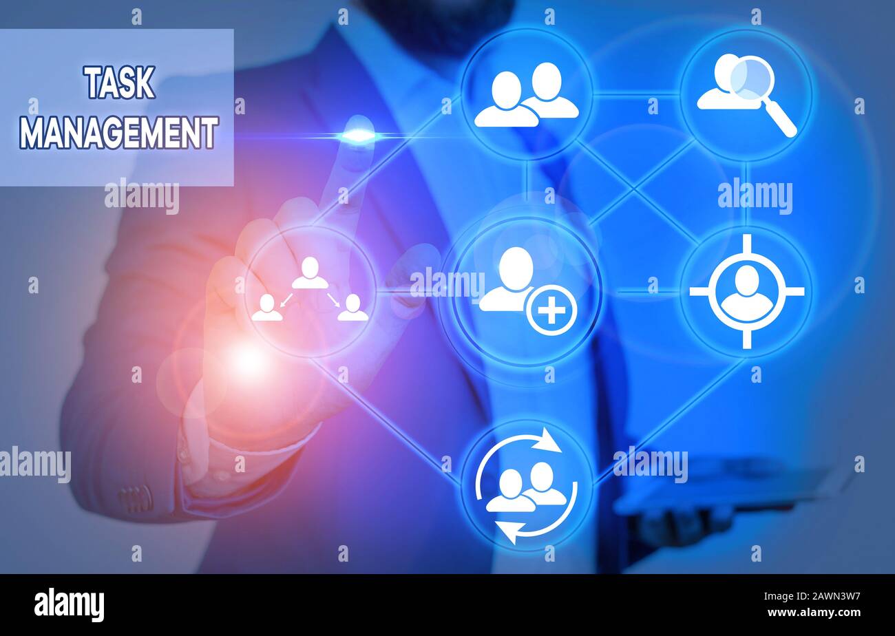 Conceptual hand writing showing Task Management. Concept meaning the ...