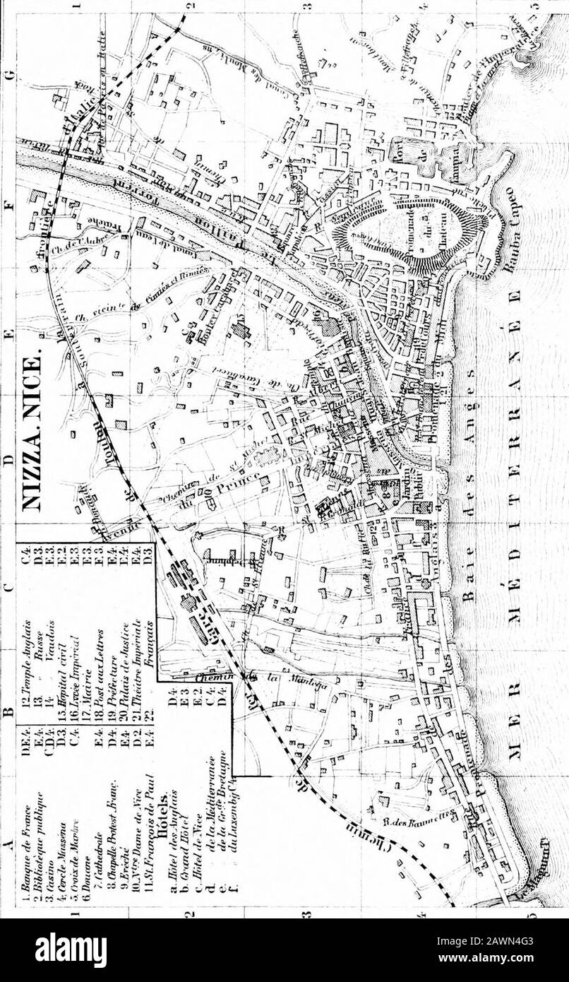 Nice promenade des anglais restaurants Black and White Stock Photos ...