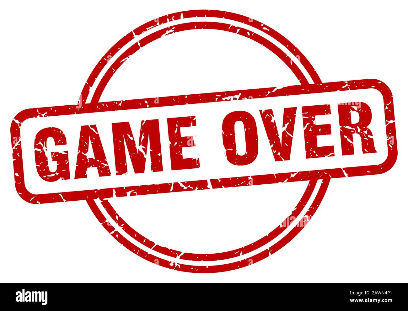 game over stamp. game over round vintage grunge sign. game over Stock ...
