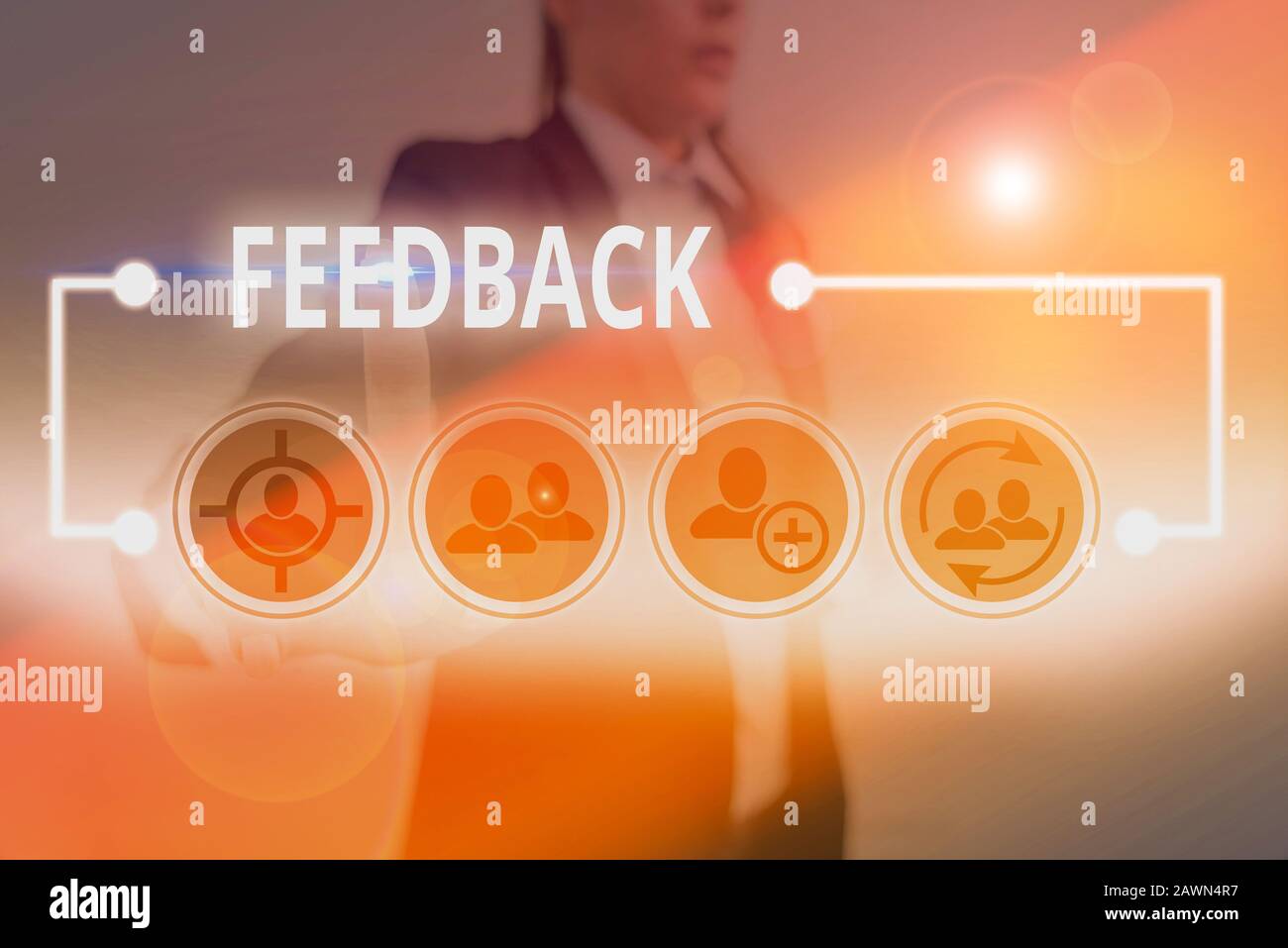 Writing note showing Feedback. Business concept for information about ...