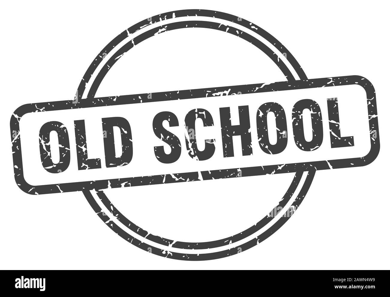 old school stamp. old school round vintage grunge sign. old school ...