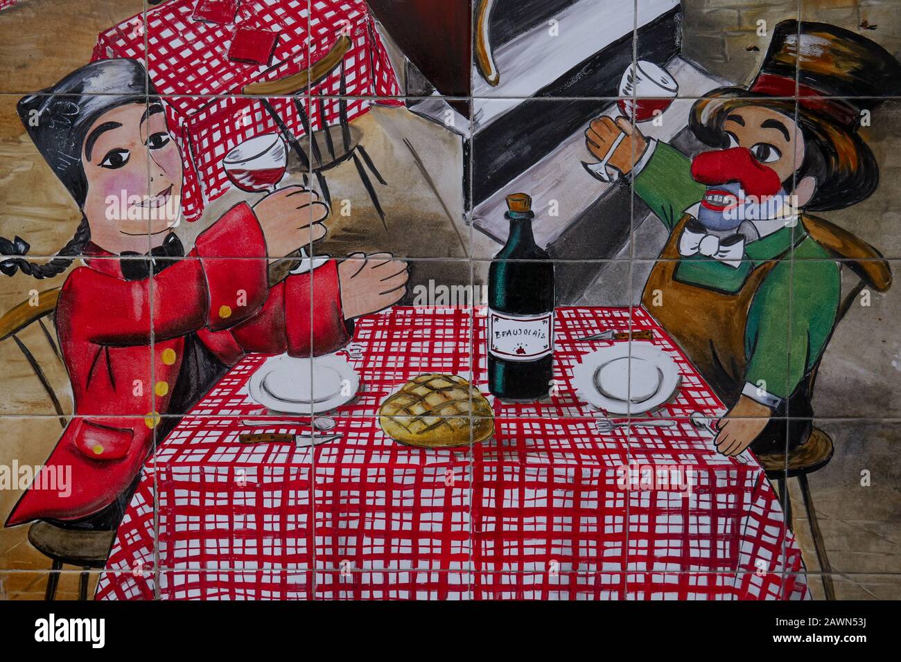 Traditional Bouchon, Lyon, France Stock Photo - Alamy