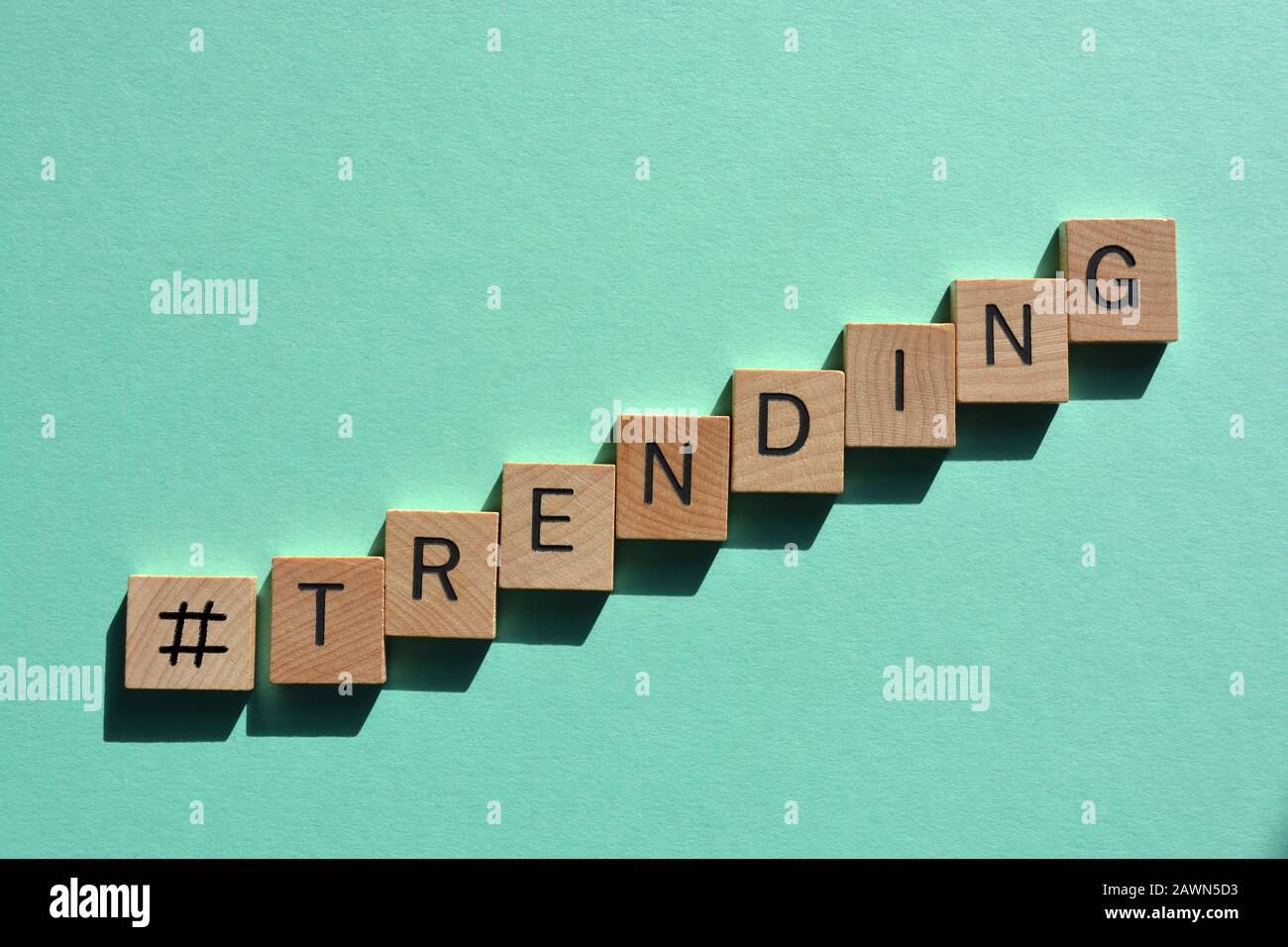Hash tag symbol and the word trending on plain background Stock Photo ...
