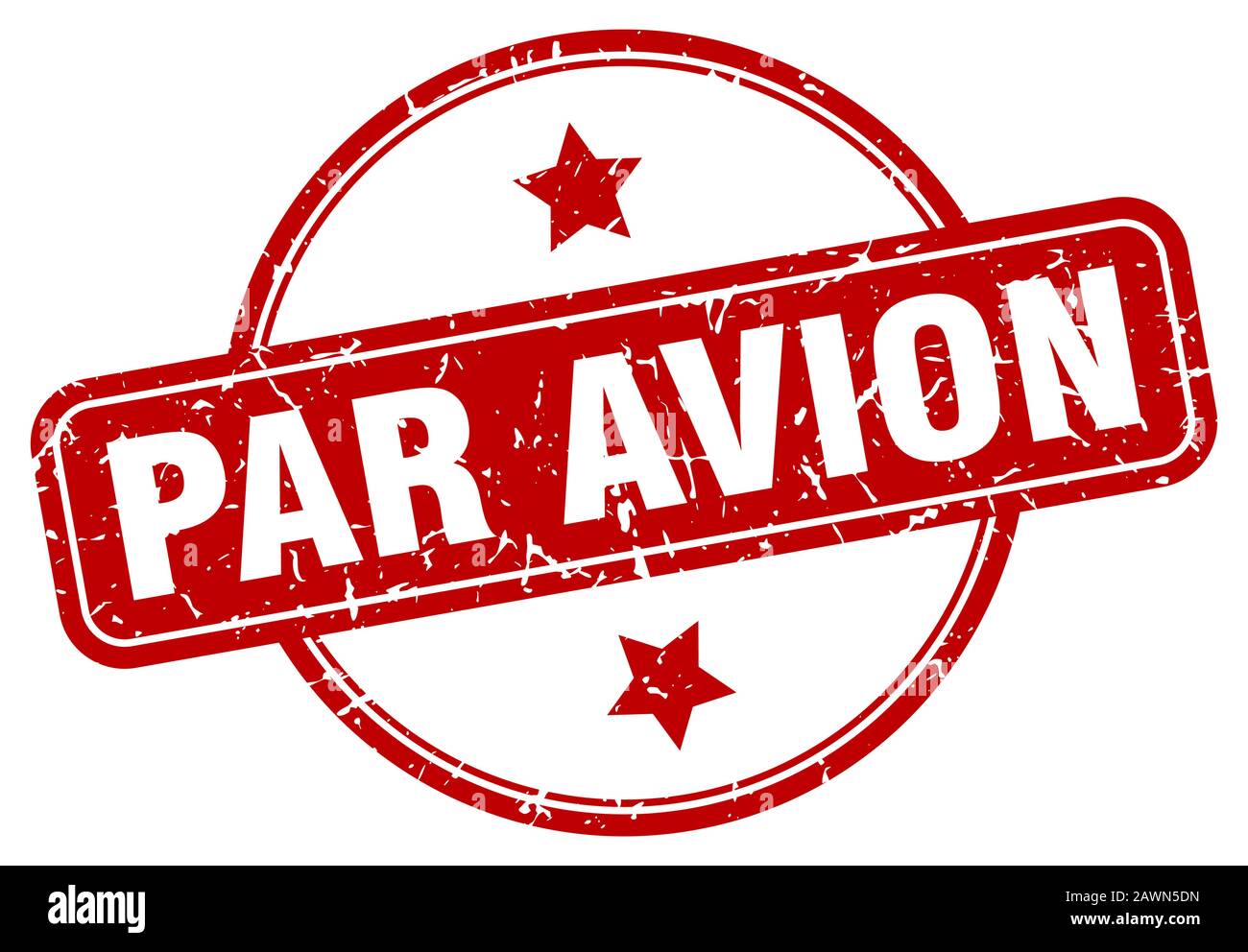 par avion stamp. par avion round vintage grunge sign. par avion Stock ...
