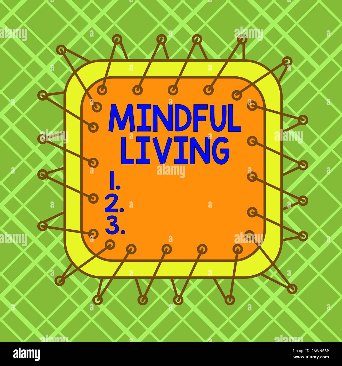 Word writing text Mindful Living. Business photo showcasing Having a ...