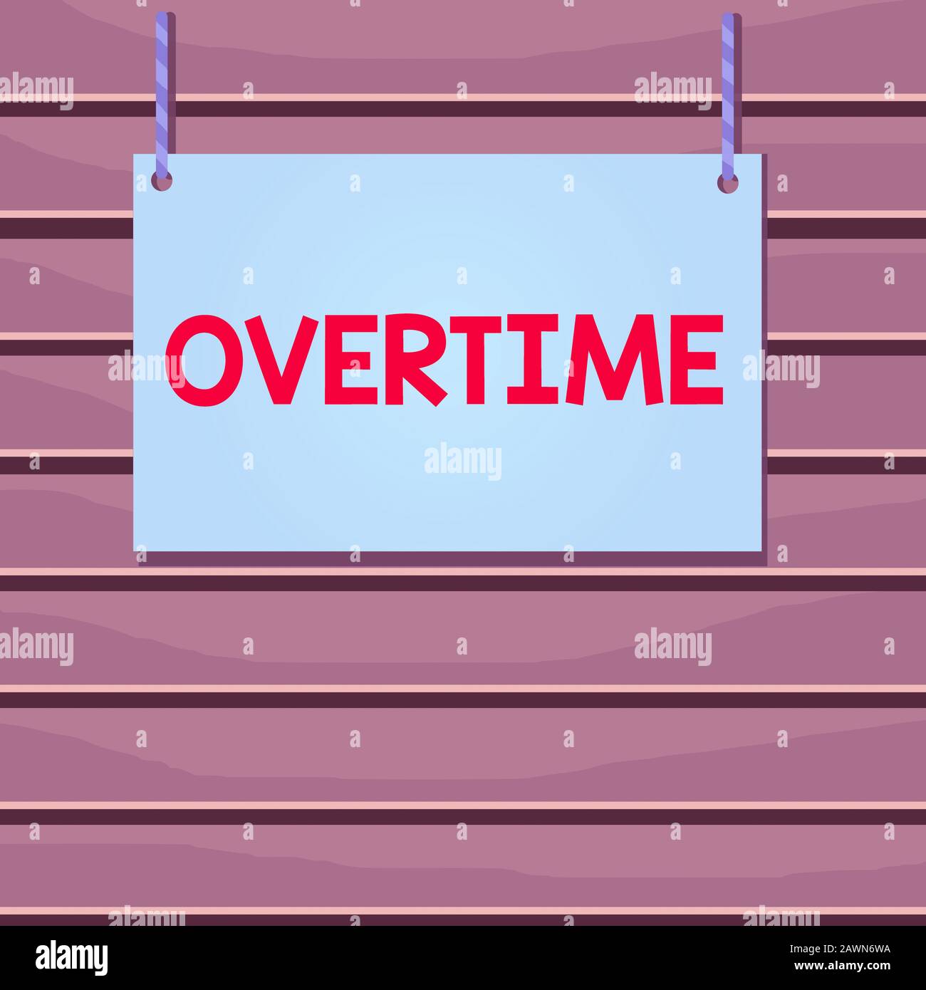 Conceptual hand writing showing Overtime. Concept meaning Time or hours ...
