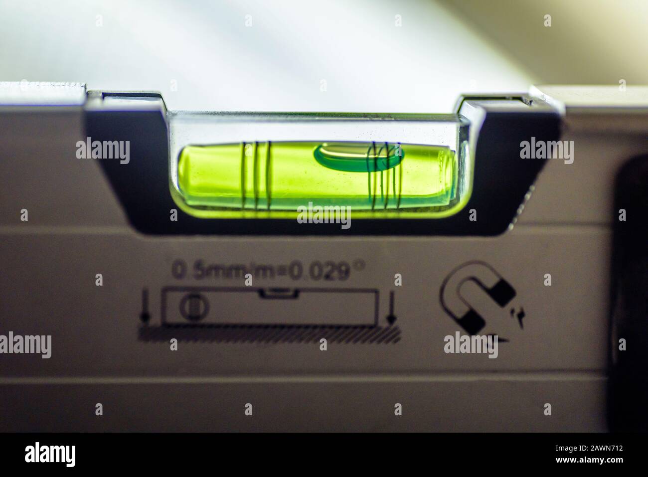 level bubble on construction site in england uk Stock Photo - Alamy