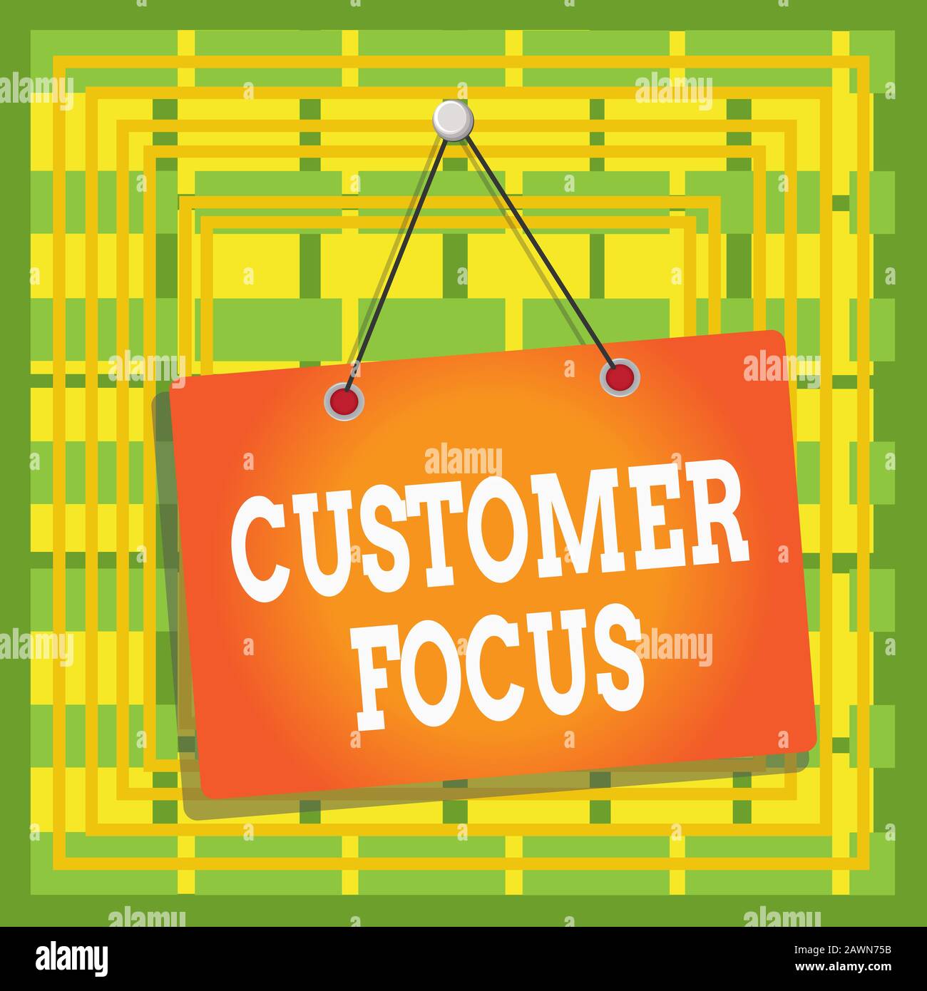 Text sign showing Customer Focus. Business photo text orientation of an ...