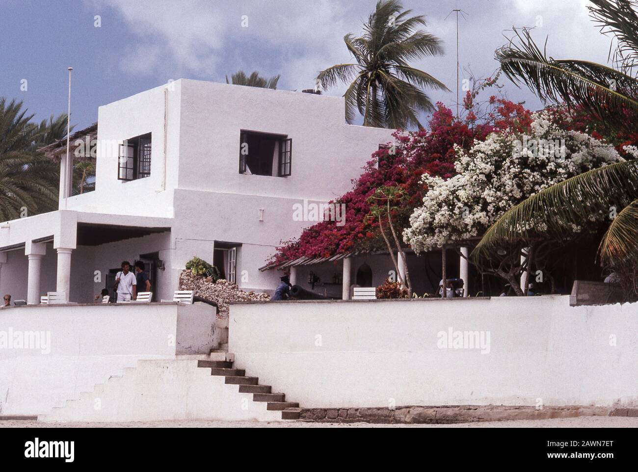 Peponi Hotel on the beach, near old town of Lamu, island off Indian ...
