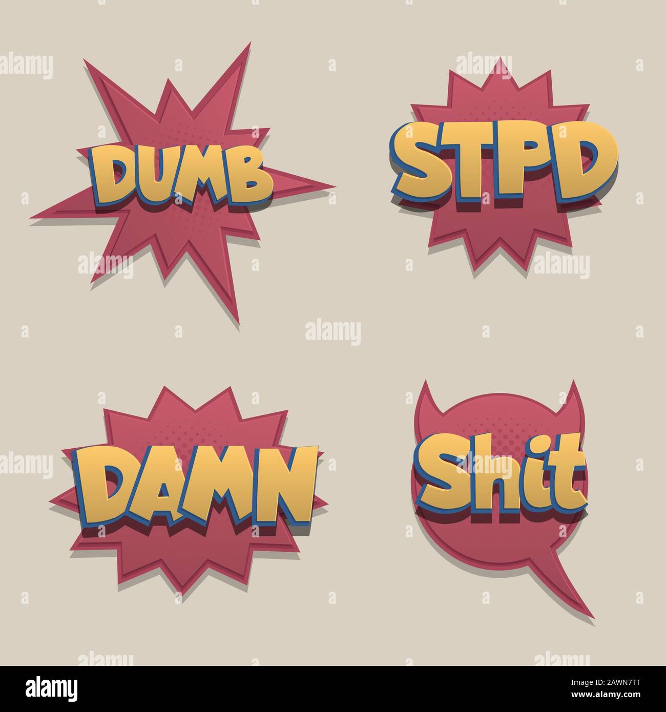 Comic text speech bubble pop art design Stock Vector Image & Art - Alamy