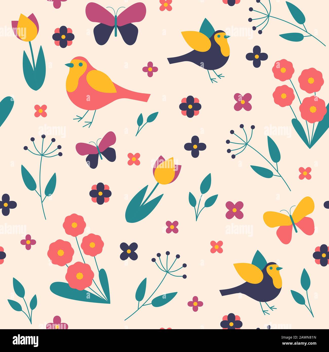 Spring pattern hi-res stock photography and images - Alamy