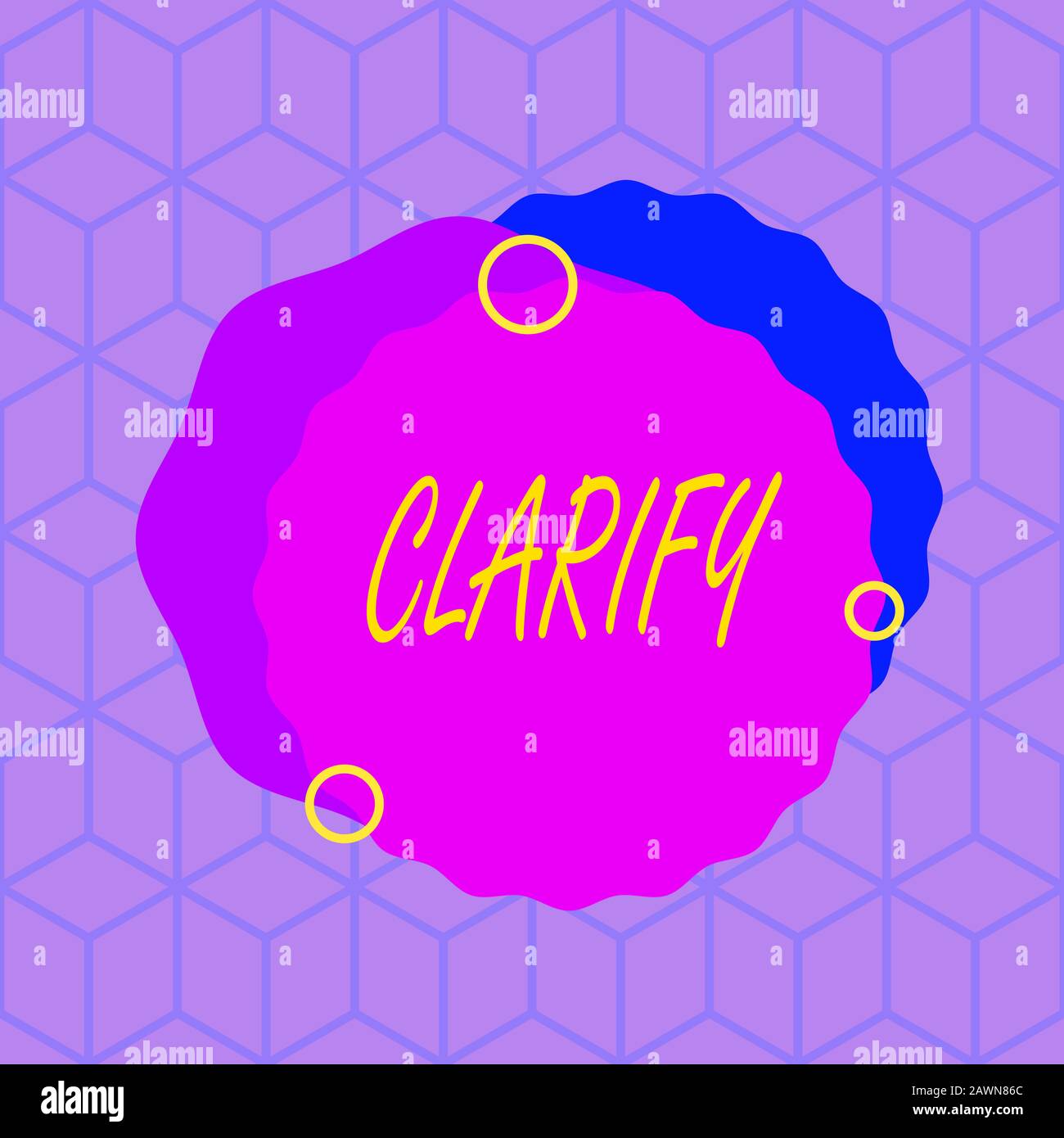 Writing note showing Clarify. Business concept for Make a statement or ...