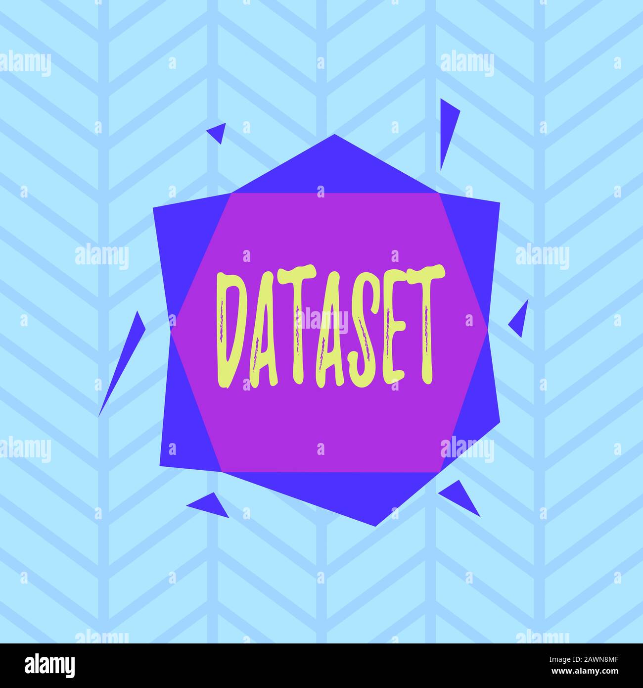 Conceptual hand writing showing Dataset. Concept meaning collection of ...