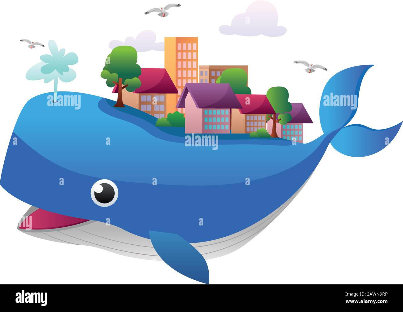 Whale sea animal Stock Vector Images - Alamy