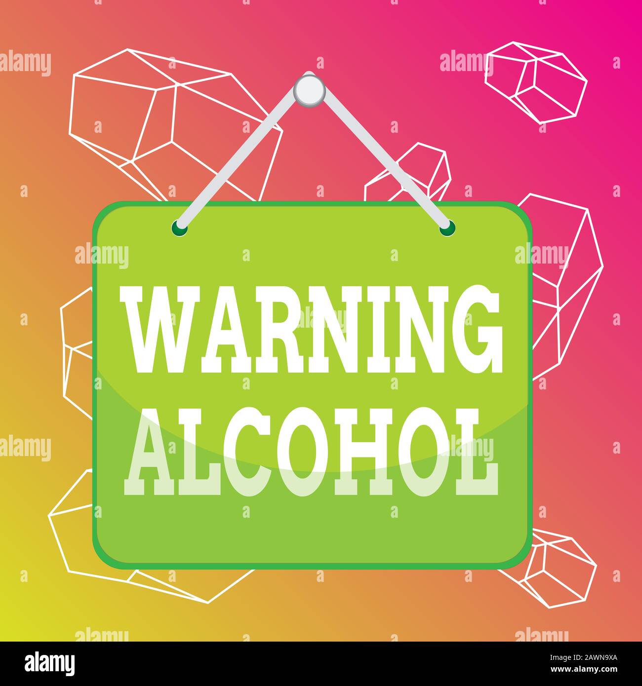 Word writing text Warning Alcohol. Business photo showcasing messages ...