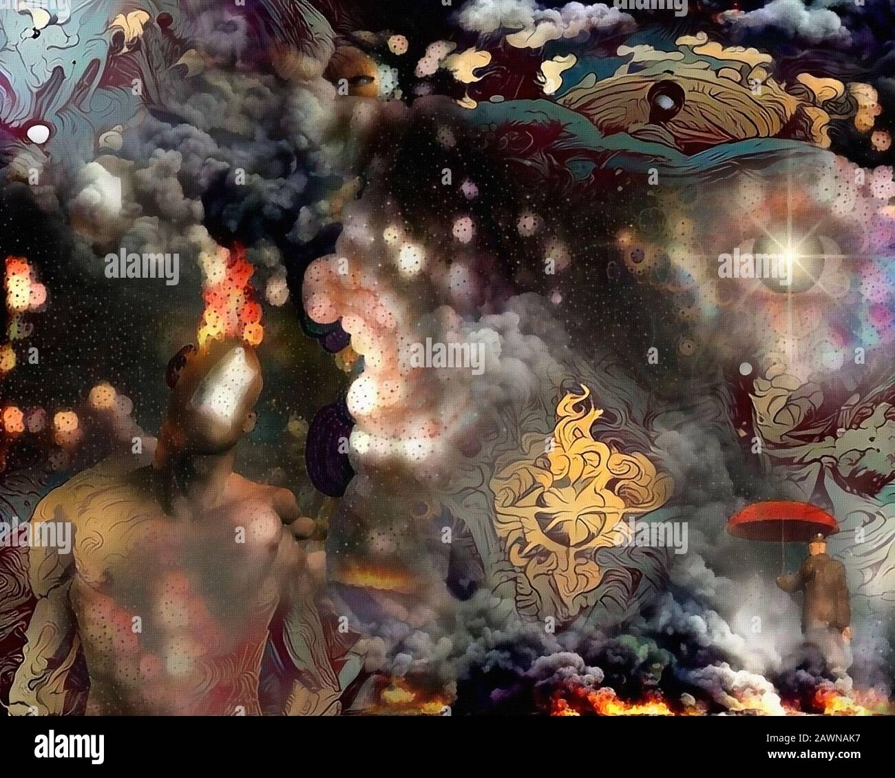 Weird dreams. Surreal digital art Stock Photo - Alamy