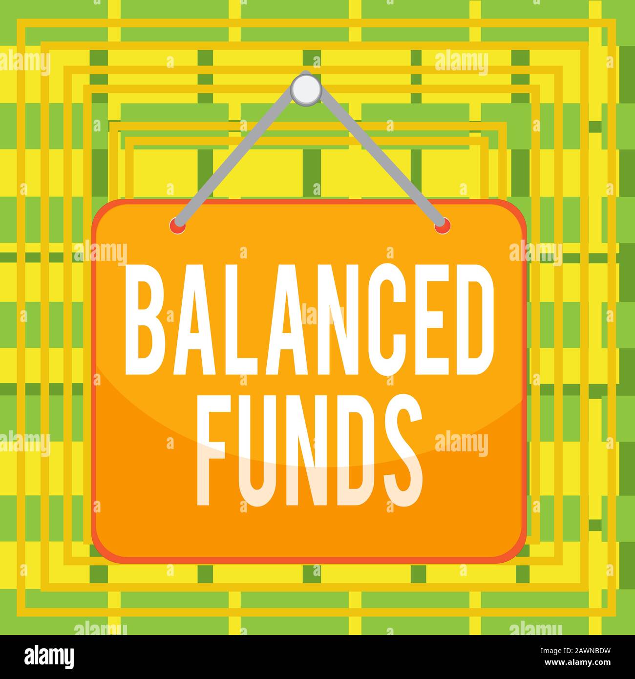 Text sign showing Balanced Funds. Business photo text hybrid mutual ...